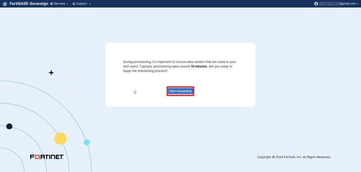 Log on to FortiSASE-Sovereign | FortiSASE-Sovereign | Fortinet Document Library